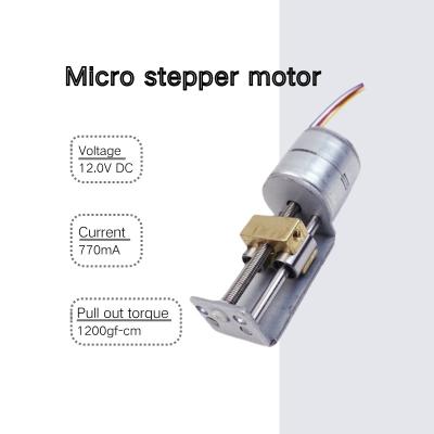 China 20mm Diameter 12V DC Linear Stepper Motor with 18 Degree Step Angle and High Precision Positioning for sale
