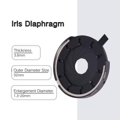 China Dust Resistant Optical Microscope Iris With Adjustable Aperture Range 1.3mm To 20mm for sale