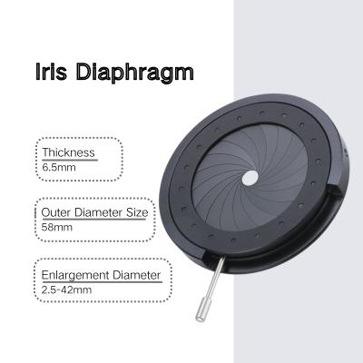 China Corrosion Resistant Manual Focus Iris 2.5-42mm Adjustable Aperture For Industrial Camera for sale
