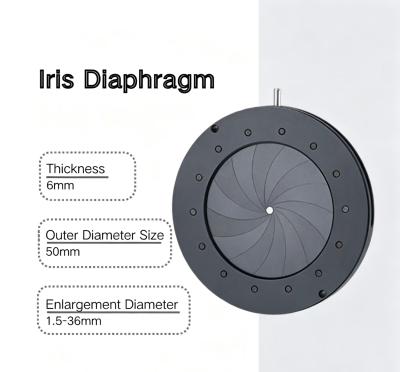 China Large Format Stainless Steel Manual Focus Iris Industrial Design Adjustable Aperture for sale