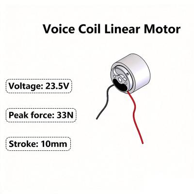 China High Power Short Stroke Voice Coil Motor 33N Peak Force 10mm Travel for sale