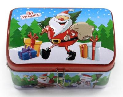 China Small Christmas Metal Gift Boxes with Lock for sale