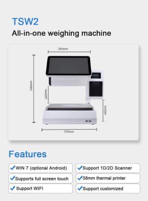 China Sistema de faturamento de máquina Android POS de 30KG tela dupla para recebimento de pedidos de restaurantes à venda