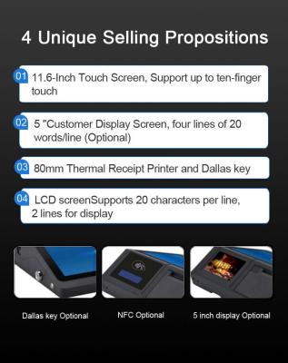 Cina 10 punti con schermo sensoriale Android 9.0 Tablet POS System per convenience store in vendita