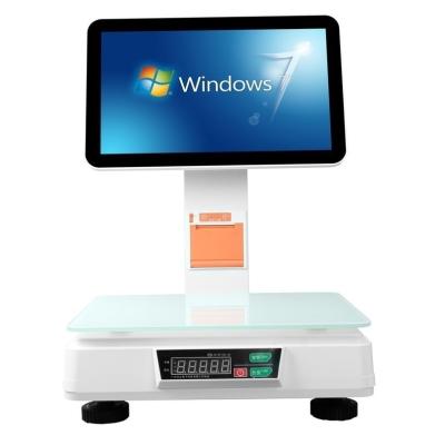 中国 デスクトップ オールインワン パソコン POS スケール 熱プリンターと 15.6 インチタッチスクリーン 販売のため