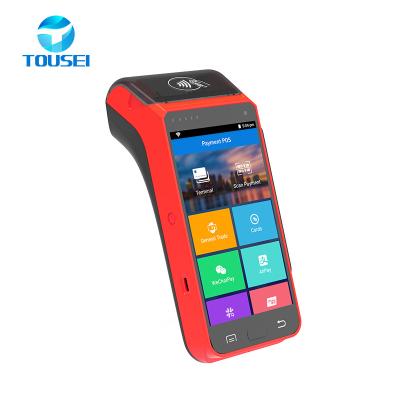 中国 ポータブル レストラン モバイル POS アンドロイド端末機 4G 5MP プリンタ付きカメラ 販売のため