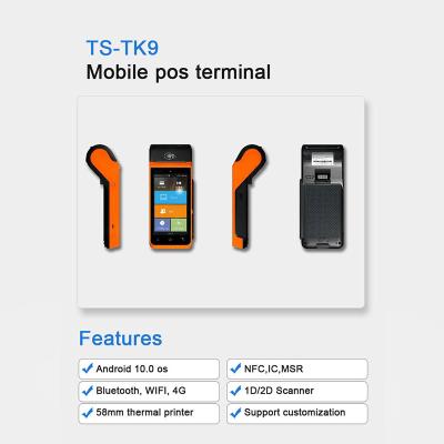 中国 ポータブル レストラン モバイル POS アンドロイド端末機 4G 5MP プリンタ付きカメラ 販売のため
