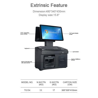 Cina 10 punti Capacitive Touch POS Printer Scanner Terminal di pagamento Android per le piccole imprese in vendita