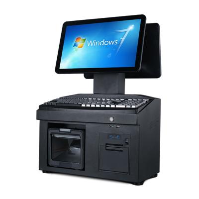 China Máquina de caixa POS de tela sensível ao toque com scanner de código de barras à venda