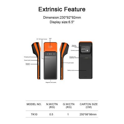 中国 ODM アンドロイド 13 ワイヤレス ポータブル POS マシン 端末 レストラン 販売のため
