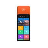 China 6.5 Inch Smart Mobile Android Handheld POS System Terminal With NFC 58mm Printer for sale