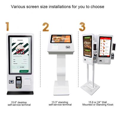 中国 カスタム VESA マウント キオスク マシン POS システム 自宅注文 販売のため