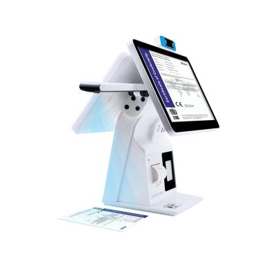 中国 ウィンドウズ 10 15.6インチ True Flat Touch Screen スキャナーと熱プリンタ付きデスクトップ POS 販売のため