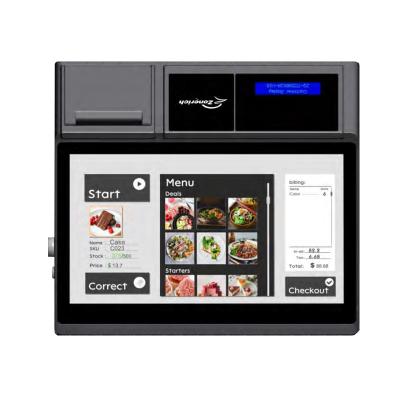 China Restaurante Terminal POS de tela dupla Máquina de faturamento de lojas Wifi NFC 15,6 polegadas à venda