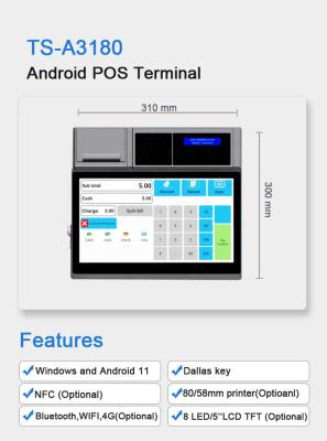 China Restaurante Terminal POS de tela dupla Máquina de faturamento de lojas Wifi NFC 15,6 polegadas à venda