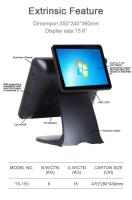 China 15inch Touch Screen POS Systems Terminal Machine With Printer Windows 11 OS for sale