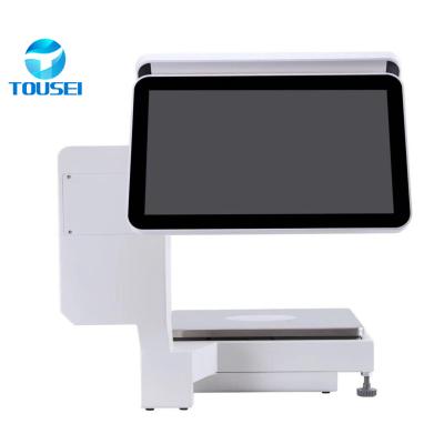 中国 カパシティブ マルチタッチ画面 15.6インチ オールインワン POS システム USB LAN ベース スケール 販売のため