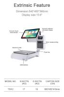 China Capacitive Multi-touch Screen 15.6 inch All-in-One POS System with USB LAN Based Scale for sale