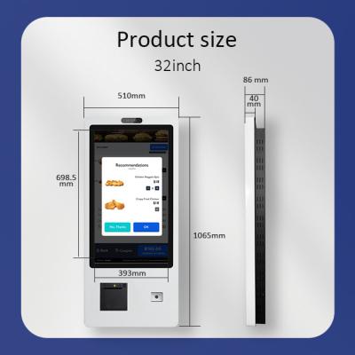 China Selfservice kiosk bestelstelsel POS-terminals Ontvangstprinters voor fastfood supermarkten Te koop