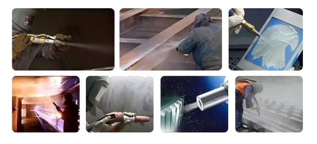 Industrial applications of boron carbide sandblasting nozzles