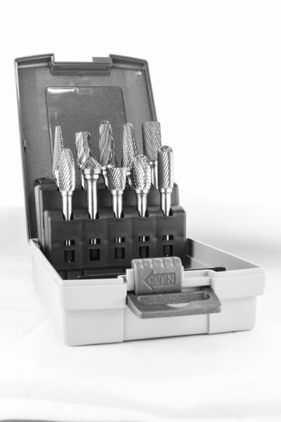 Quality 10PCS Carbide Rotary Burr Set 6mm Shank For Metalworking for sale