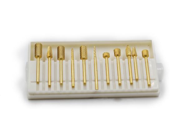Quality 10pcs Rotary Burr Set For Metal 40HRC-45HRC 3mm Shank Carbide Burrs for sale