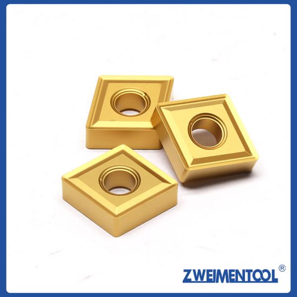 Quality CNMG120408 Carbide Inserts Gold TiCN Coated CNC Turning Tools for sale