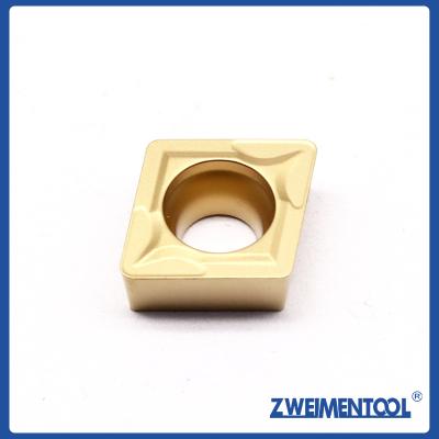 Cina CNMG120408 Inserti di carburo in oro TiCN rivestito utensili di tornitura CNC in vendita
