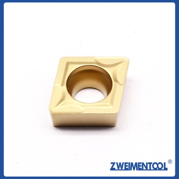 Quality CNMG120408 Carbide Inserts Gold TiCN Coated CNC Turning Tools for sale