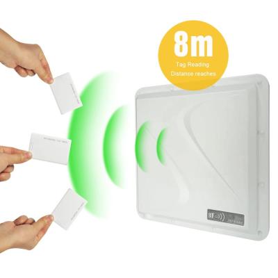 China Long Range UHF RFID Reader 1-8m IP67 Waterproof for Access Control Parking Gate for sale