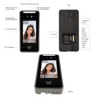 China Biometric Face Recognition Time Attendance Machine 4 Inch Touch Screen 5000 Face Capacity TCP/IP RFID Card Reader for sale