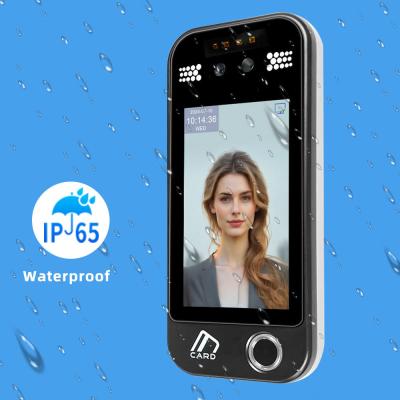 China 5 Inch Touch Screen Face Fingerprint QR Code Access Control System Waterproof Time Attendance Device for sale