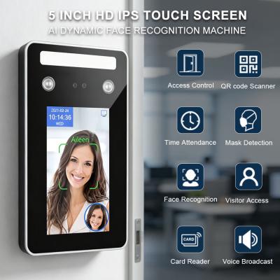 China IP65 Waterproof Face Recognition Door Lock Password Card Attendance Machine for sale