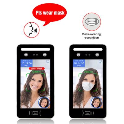 China 8 Inch Touch Screen Face Recognition Attendance Machine 2MP Camera 50000 User Capacity Access Control for sale