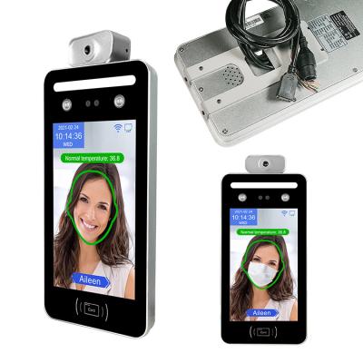 China 0.5M Face Recognition Time Clock Terminal with Thermal Temperature Measurement 2MP Camera for sale