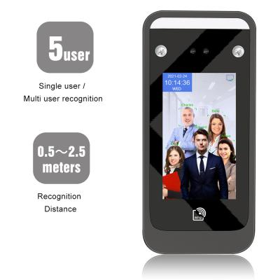 China Linux 3.10 4.3 Inch Face Biometrics Attendance System AI Access Control 256MB RAM 32G ROM for sale
