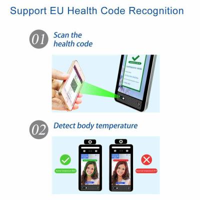 Chine Lecteur de code de Digital Qr de reconnaissance des visages de scanner de passage de vert d'UE de 8 pouces à vendre