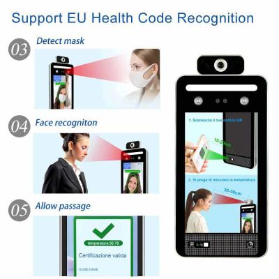 Chine Lecteur de code de Digital Qr de reconnaissance des visages de scanner de passage de vert d'UE de 8 pouces à vendre