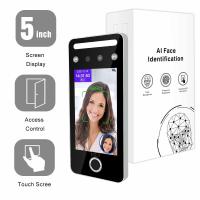 China TCP/IP RFID Face Recognition Door Access Control System 5 Inch Touch Screen 5000 Face Capacity for sale