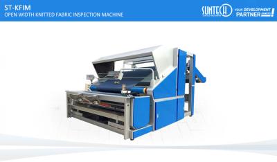China SUNTECH Textile Knitted Fabric Inspection / Checking Machine Open-width Tensionless Knitted Fabric Inspection and Rollin for sale