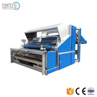 China SUNTECH Curled Edge Controlling Knitted Fabric Roll Inspection Machine Tensionless Knitted Fabric Inspection and Rolling for sale