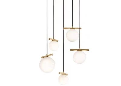 China Matt White Glass Led wholesale Simple Pendant Lamp For Dinning Room for sale