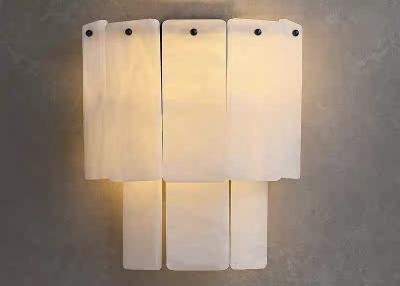 China White marble  led round and long and plating gold wall lamp for hotel for sale