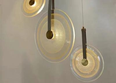 China Modern Designer Lamp Decorative Indoor Round Glass Suspension Light Pendant Lamp for sale