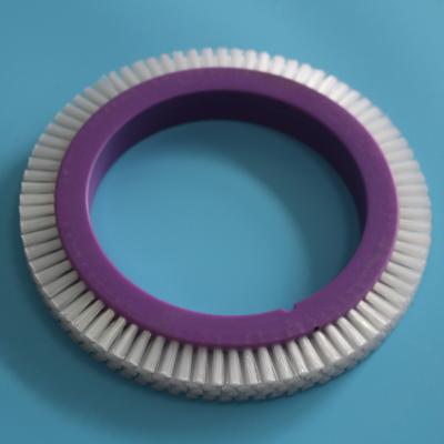Cina I pezzi meccanici di Famatex Stenter spazzolano i capelli di nylon bianchi dell'ente di plastica di porpora della ruota in vendita
