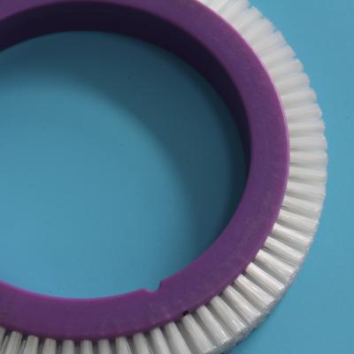 Cina I pezzi meccanici di Famatex Stenter spazzolano i capelli di nylon bianchi dell'ente di plastica di porpora della ruota in vendita