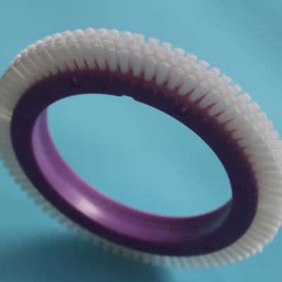 Cina I pezzi meccanici di Famatex Stenter spazzolano i capelli di nylon bianchi dell'ente di plastica di porpora della ruota in vendita