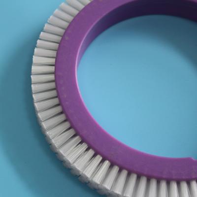 Cina I pezzi meccanici di Famatex Stenter spazzolano i capelli di nylon bianchi dell'ente di plastica di porpora della ruota in vendita