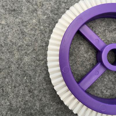 Cina Parti della macchina per stenter Monforts Rifinitura Piccola spazzola Ruota interna Dia 22 mm Capelli di nylon bianco in vendita