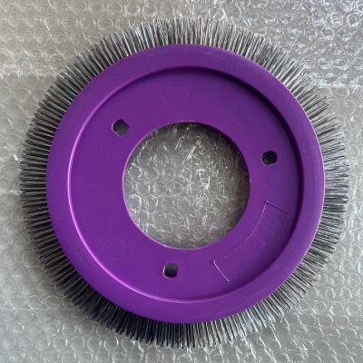 Cina LK Stenter Parts Machine Brush Wheel Purple Corpo di plastica Acciaio inossidabile Capelli di pelo di nylon in vendita